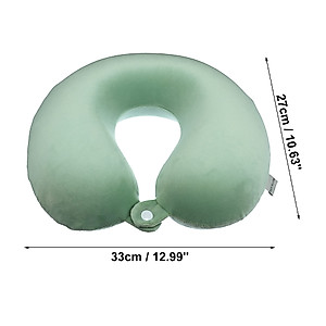 VOCOSTE U Shaped Memory Foam Pillow, Neck Pillow Cushion, Home Travel Office Pillow Cushion, Green