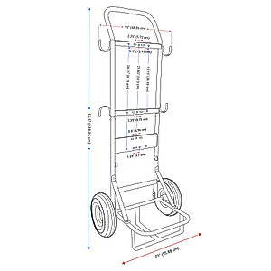 Onsen - Dolly Hand Cart for Portable Tankless Water Heaters - Mobile Hot Water Washing Station - Large 10 Inch Pneumatic Wheels - for Pet Grooming, Horse Stables, Hunting Camp & Camping