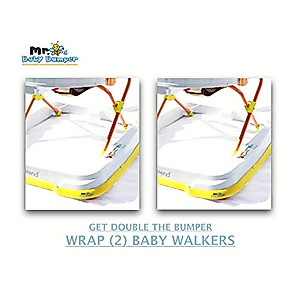 Rubber Bumper for Soft Edge on Baby Walker | 2 Boxes - Protective Foam Cushion [10 Foot Bumper + Extra Adhesive Tape ] Protect Your Toes, Walls, Furniture