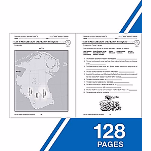 Mark Twain Geography Workbook, Geography for Kids Grade 7-8, Population, Political, Climate, Physical Geography of the Eastern Hemisphere, 7th Grade Workbooks & Up, Classroom or Homeschool Curriculum