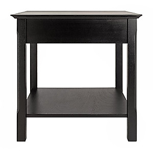 Winsome Wood Timber Occasional Table, Black, 21.97 x 21.97 x 22.05 inches