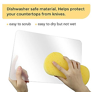 Tecmisse 30 PCS Plastic Placemat Heat Resistant Washable Table Mats, Clear Placemats for Table, Dining, Kitchen, Crafting and Shelf Liner, 17 x 11 Inch