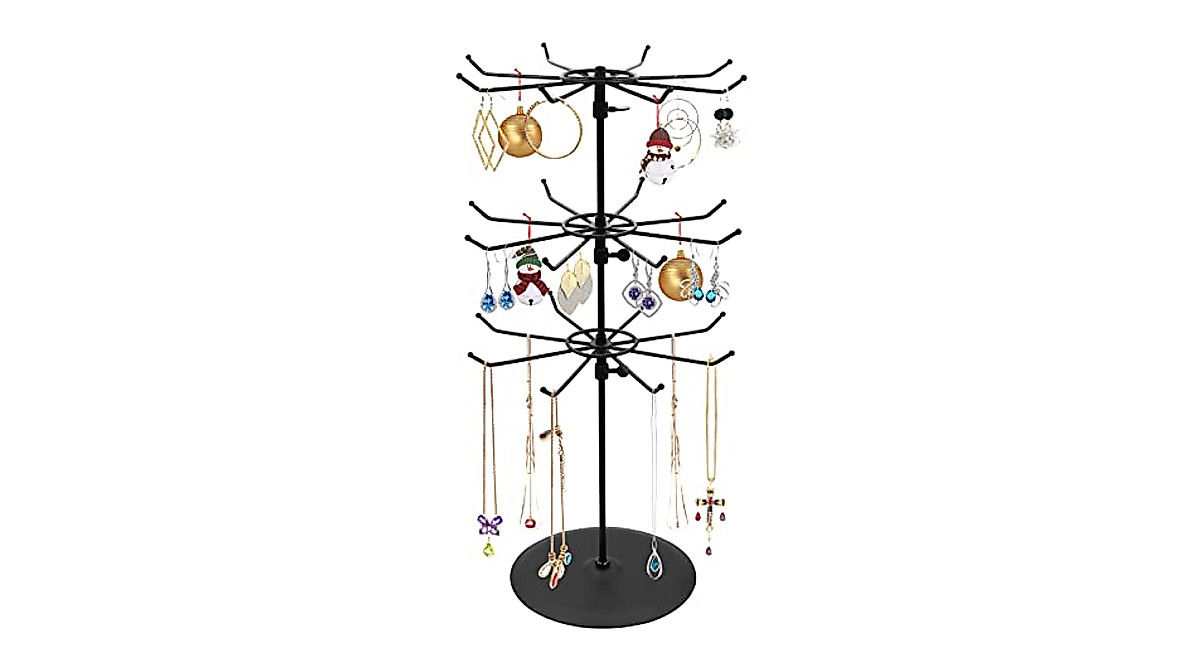 Adjustable Three Tier Counter Top Spinner Display Stand