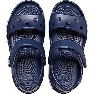 Crocs Unisex-Child Bayaband Sandals, Navy/Pepper, 9 Toddler