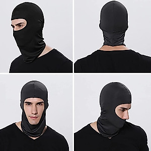 Balaclava Face Mask UV Protection for Men Women Sun Hood Lightweight Ski Motorcycle Running Riding (Black)