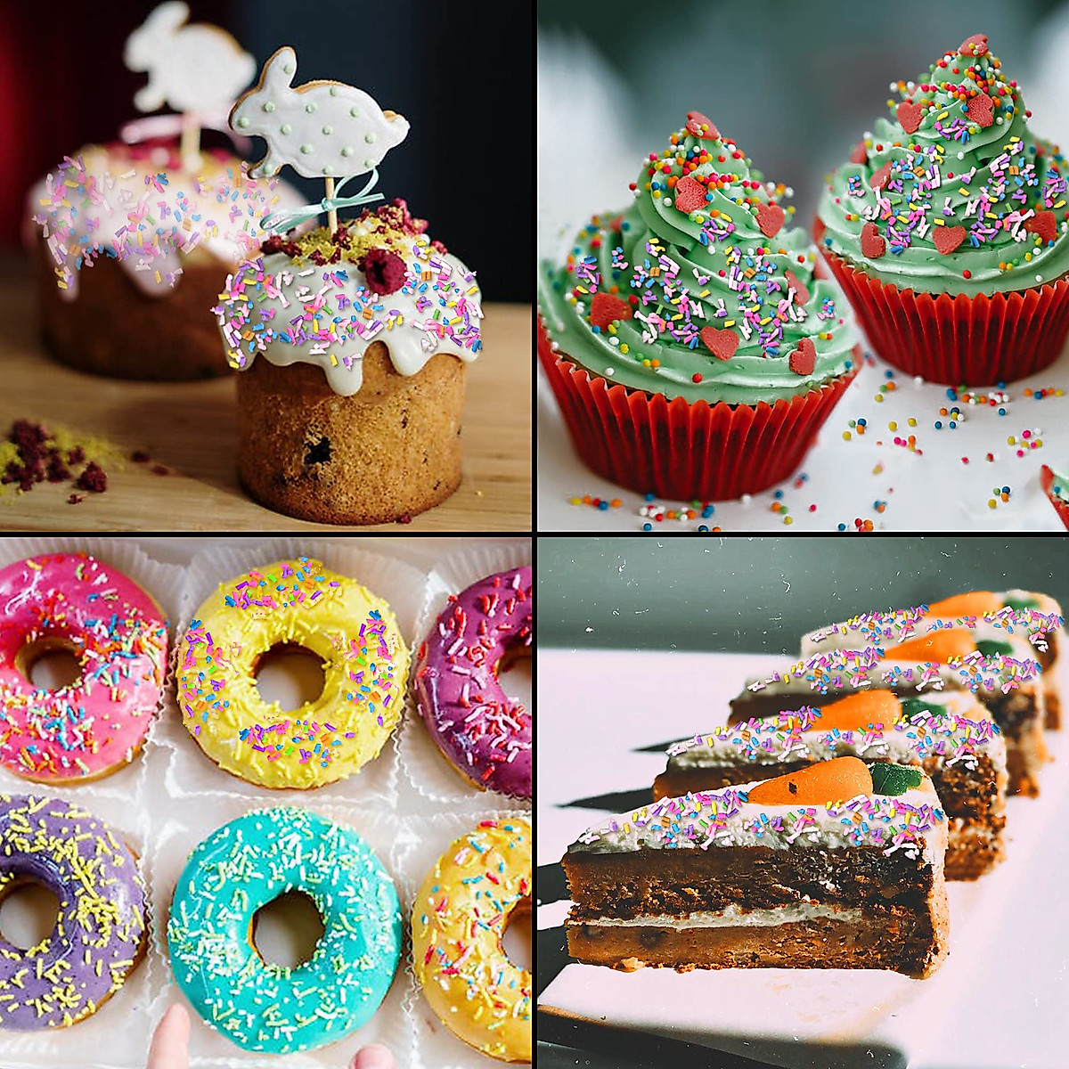 TACOMEGE Christmas Fake Candy Sprinkles for Resin / Slime / Crafts, Simulated Sweet Sugar for Play Food … (Color-2)