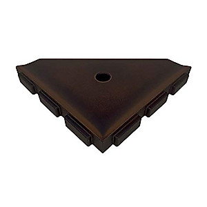 Questech Décor 8 Inch Corner Shower Shelf and 5 Inch Shower Caddy Foot Rest, Geo Lugged Back for New Construction, Wall Mounted Bathroom Shower Organizer, Oil Rubbed Bronze