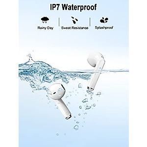 GCBIG Wireless Earbud, Bluetooth 5.3 Headphones with 4 ENC Noise Cancelling Mics, Wireless Headphones in Ear with 25H Playtime, IP7 Waterproof Sports Bluetooth Earphones HiFi Stereo for Android iOS