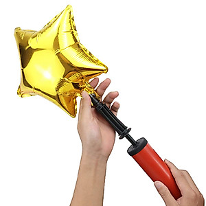 Weoxpr 4 Pcs 36 Inch Large Moon Foil Balloons and 20 Pcs 10 Inch Gold Foil Star Balloons Mylar Balloon Helium Metallic Balloons for Party Wedding Baby Shower Decoration