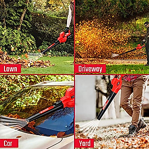 Cordless Leaf Blower, 20V Battery Powered Leaf Blower - VOLTKORE Electric Handheld Leaf Blower for Blowing Leaves, Dust, Snow in Patio, Garden.(Quick Charger & Battery Included) - 2023 Upgraded