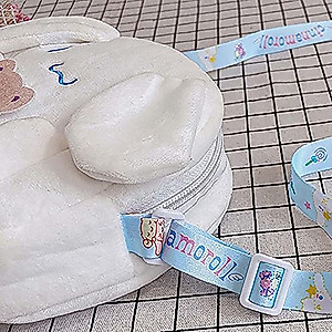 Cute Plush Backpack Soft Padded Plush Backpack Girl Birthday Gift (D)