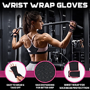 FITNESS FORCE Ventilated Gym Gloves for Men with Built-in Wrist Support for Workouts Weightlifting Gloves Workout Gloves for Women Exercise Fitness Gloves Perfect for Powerlifting, Cross Training