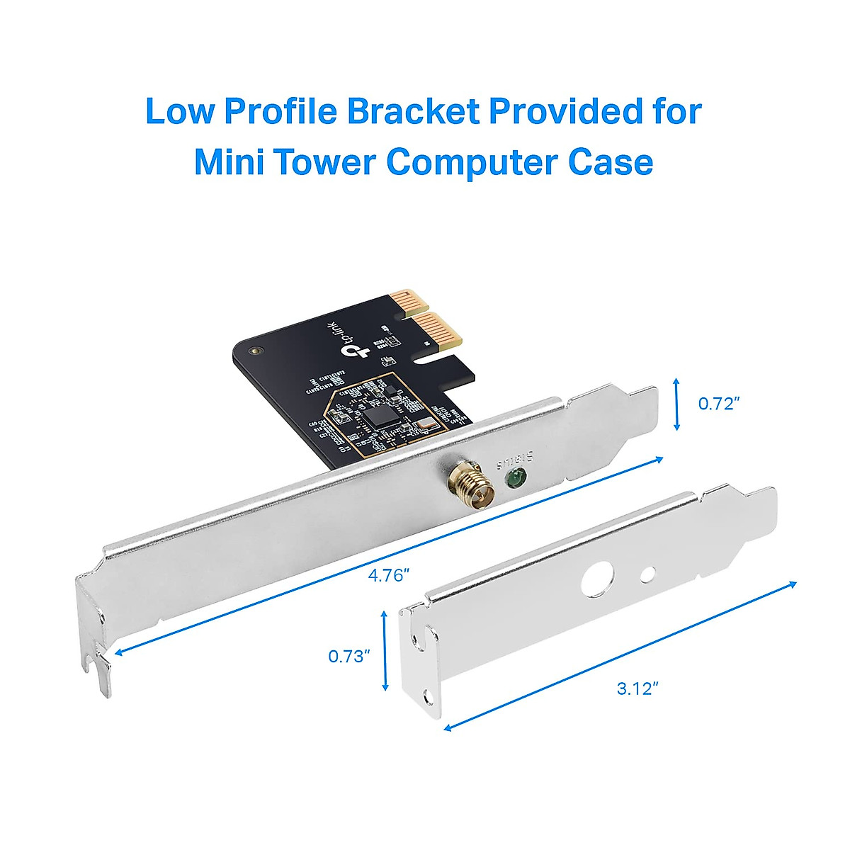 TP-Link PCIe WiFi Card AC600 for Desktop PC, Dual Band Wireless Internal Network Card(Archer T2E) High-Gain Antenna, MU-MIMO, WPA3, Low Profile, Supports Windows 10/11