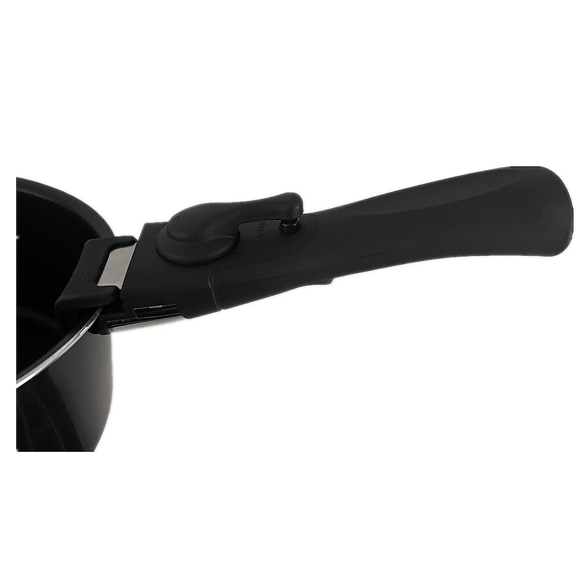 lzteck 2 Sets Removable Handle Black, Twins Pack Detachable Handle, Clip Handle, Universal Detachable Handle, Replacement Handle, Pot Woks Frying Pan Stockpot Handle,Anti-Scalding