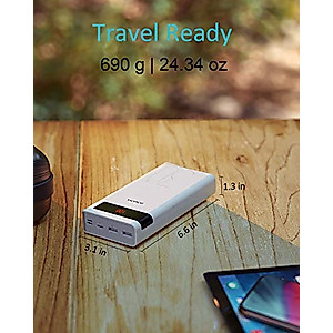 ROMOSS Sense8P+ 30000mAh Power Bank, 18W Type C PD Fast Charge Portable Charger with 3 Outputs and 3 Inputs, Huge Capacity External Battery Pack Compatible with iPhone, iPad Pro, Samsung and More