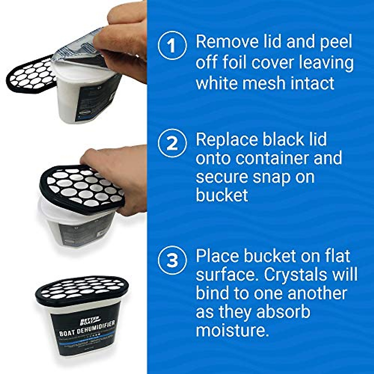 Moisture Absorber Boat Dehumidifier Moisture Absorbers Charcoal Smell Remover to Get Rid of Damp Smell & Humidity | No Refill for Basement, Closet, Home, RV or Boating Unscented Fragrance Free (4 Pack)