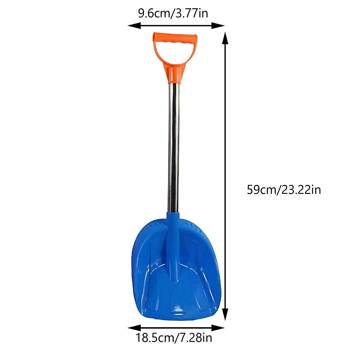 Kids Snow Shovel,Beach Shovels for Child,23.2 Inch Long Sand Shovels with Durable Stainless Steel Handle,Plastic Shovels for Children Digging Sand Shoveling Snow (Blue)