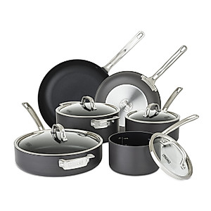 Viking Culinary Hard Anodized Nonstick Cookware Set, 10 Piece, Dishwasher, Oven Safe, Works on All Cooktops including Induction