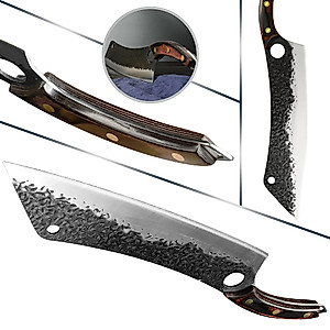 XYJ 12 Inch Extra Long Chef Knife Full Tang Razor Sharp Watermelon Slaughter Knives (Style4)