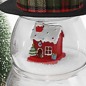 Christmas Decorations Indoor - Christmas Decor - 3 Pack DIY Fish Bowl Snowman Crafts with Fake Snow & T/Ree & Figures & Top Hat - Xmas Holiday Decor for Home Room Table Centerpieces Mantle Shelf