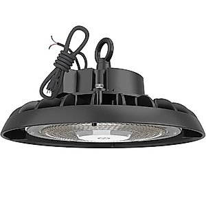 LEDMyplace UFO LED High Bay Light 100W/120W/150W Wattage Adjustable 23300LM, 5700K, 0-10V Dimmable, 120-277V, UL DLC Listed IP65 Rated Commercial Led Bay Lights for Warehouse Factory Shop Garage Gym