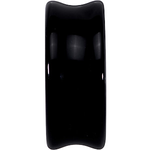 Body Candy 28mm Womens 2PC Black Agate Stone Saddle Plugs Double Flare Plug Ear Plug Gauges Set of 2