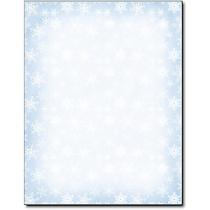 Blue Snowflakes Holiday Stationery - 80 Sheets