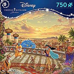 Ceaco - Thomas Kinkade - Disney Dreams Collection - Jasmine Dancing in Desert Sunset - 750 Piece Jigsaw Puzzle