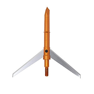 Dead Ringer 100 Grain Broadheads, Pack of 3 Broadheads | Available in Mechanical, Hybrid Fixed/Mechanical, and Expandable Blades, Super Freak Extreme Orange
