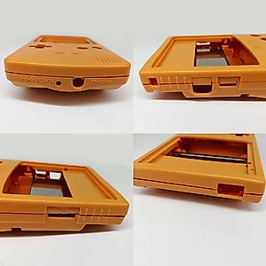 Cowhilan Replacement IPS Full Housing Shell Case + Screwdrivers Compatible with Gameboy Color GBC IPS Highlight Screen Console, Orange