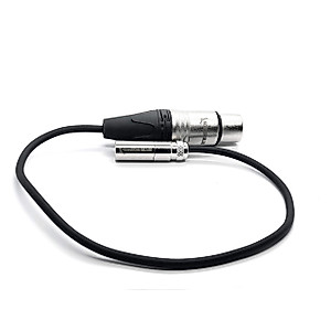 KONDOR BLUE XLR Cable for Set and Studio Audio Recording and Playback (16" Inch, TA4M Mini XLR to XLR, Black)