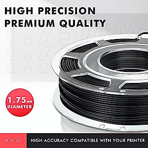 6 Colors PLA 3D Printer Filament Bundle 1.75mm PLA Printing Material Each Roll 200g Vacuum Packaging Printing Filament Dryer Black Red Blue White Rainbow Fluorescent Green Filament Supplies