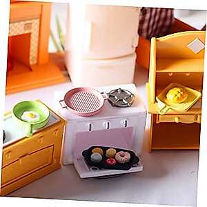 ibasenice 8 Pcs Mini Baking Dish Mini Miniatures Decorative Tray Miniature Furniture Baking Tray Kitchenware Miniature Steak Kitchen Utensils Props Ornaments Alloy Baking Tray Prop