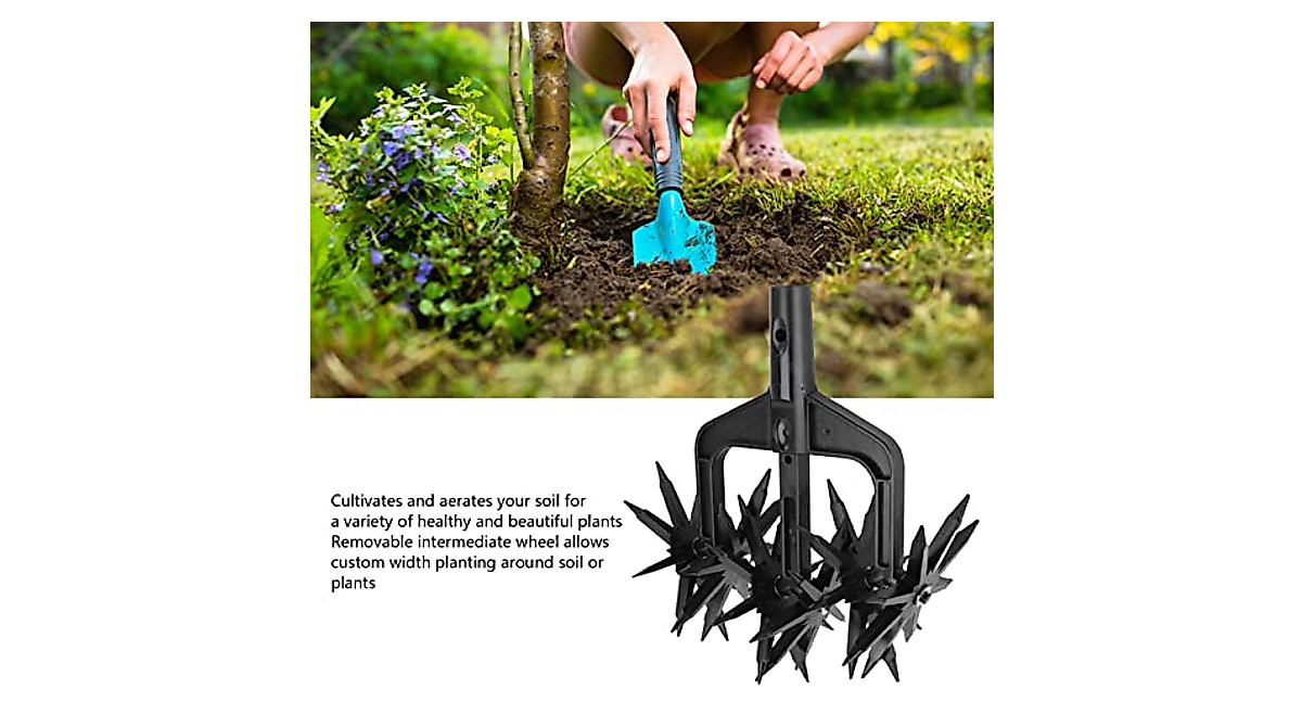 TOPINCN Garden Soil Scarifier & Hand Tiller - Aerate & Cultivate