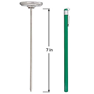REOTEMP K82-3 Soil Thermometer, 7 Inch Stem, Waterproof, for Seeding and Transplanting Garden Temperature Measurement, 0-220 Fahrenheit