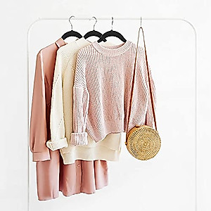 Cozymood Luxury Black Velvet Hangers 60 Pack, Premium Clothes Hangers Non-Slip Felt Hangers, Strong Black Hangers Heavy Duty Coat Hangers, Sturdy Suit Hangers Space Saving, No Shed, 360 Rotating Hook