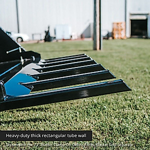 Titan Attachments 21" Fork Length Clamp-On Debris Forks V2, Fits 60" Loader Buckets, Skid Steers, Rated 4,560 LB Capacity