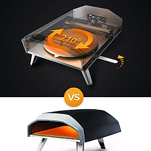 GYBER Mateo Outdoor Gas Pizza Oven 13" Portable Rotatable Propane Stainless Steel Pizza Grill Perfect for Backyard Family Pizza Maker - Global Patent