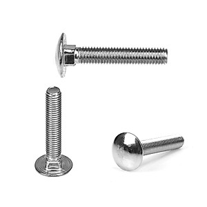 Ochoos M8 Carriage Bolts A2 Stainless Steel Round Head Square Neck Coach Bolt Screws - (Thread Diameter: M8, Length: 100mm x 5pcs)