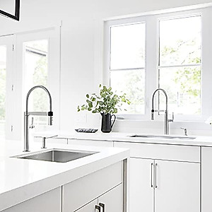 BLANCO, Satin Nickel 441332 CULINA Semi-Pro Kitchen Faucet with Magnetic Handspray, 2.2 GPM