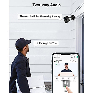 LongPlus Solar Camera, Solar Powered Outdoor Camera Wireless WiFi, No Monthly Fee, AI Detection, WiFi Home Surveillance Camera Outside with Solar Panel, Color Night Vision (Black-Solar-2MP-2Pack)