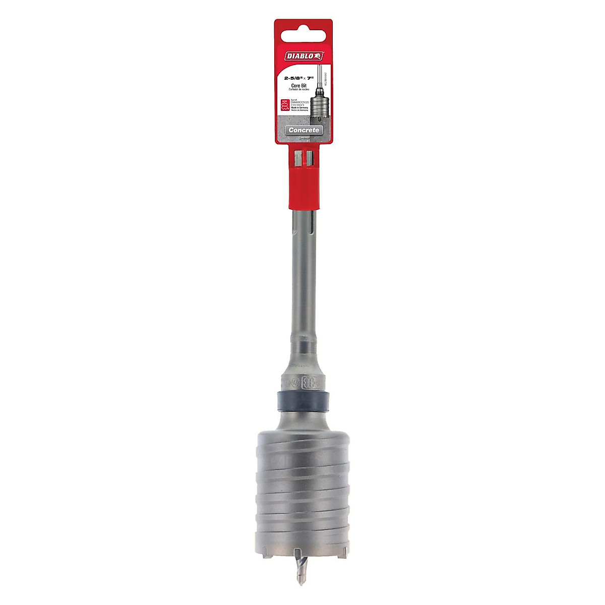 Diablo SDS-Max Carbide Tipped Core Bit with Peak Point Tip - 2-5/8" Diameter, 12" Length, 7" Working Length - DMAMXCC5020