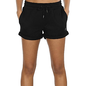 icyzone Workout Lounge Shorts for Women - Athletic Running Jogging Cotton Sweat Shorts(Pack of 2)(M,Black/Grey)