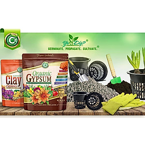 Organic Gypsum - Made in USA - Calcium Sulfate Dihydrate Granules - Garden Soil Amendment Fertilizer for Lawns, Plants, Calcium & Sulfur Additive. Cures Blossom End Rot in Tomatoes & Peppers