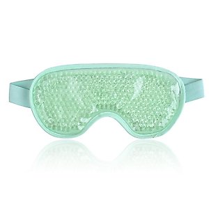 NEWGO Cold Eye Mask Cooling Eye Mask Reusable Eye Ice Pack for Puffy Eyes, Tired Eyes, Ice Gel Eye Mask for Eyes After Surgery, Migraines, Stress Relief, Itchy Eyes, Skin Care, Eye Spa - Green