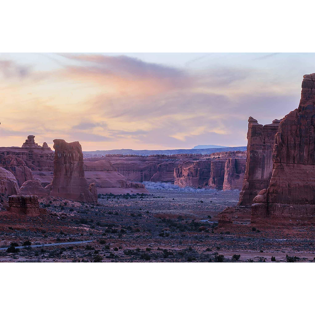 Southwestern Photography Print (Not Framed) Picture of Sandstone Cliff Walls at Sunset on Summer Evening in Arches National Park Utah Desert Wall Art Western Decor (5" x 7")