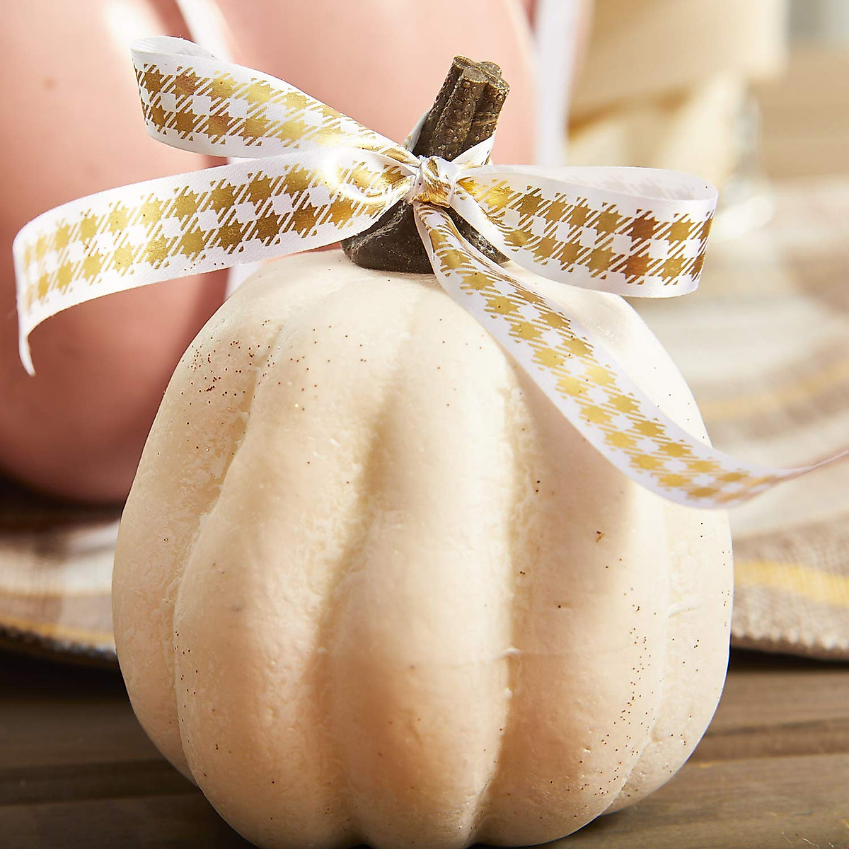 Brother P-touch Embellish Gold Print on White Satin Ribbon TZER234 – ~½” Wide x ~13.1’ Long for use with P-touch Embellish Ribbon & Tape Printer