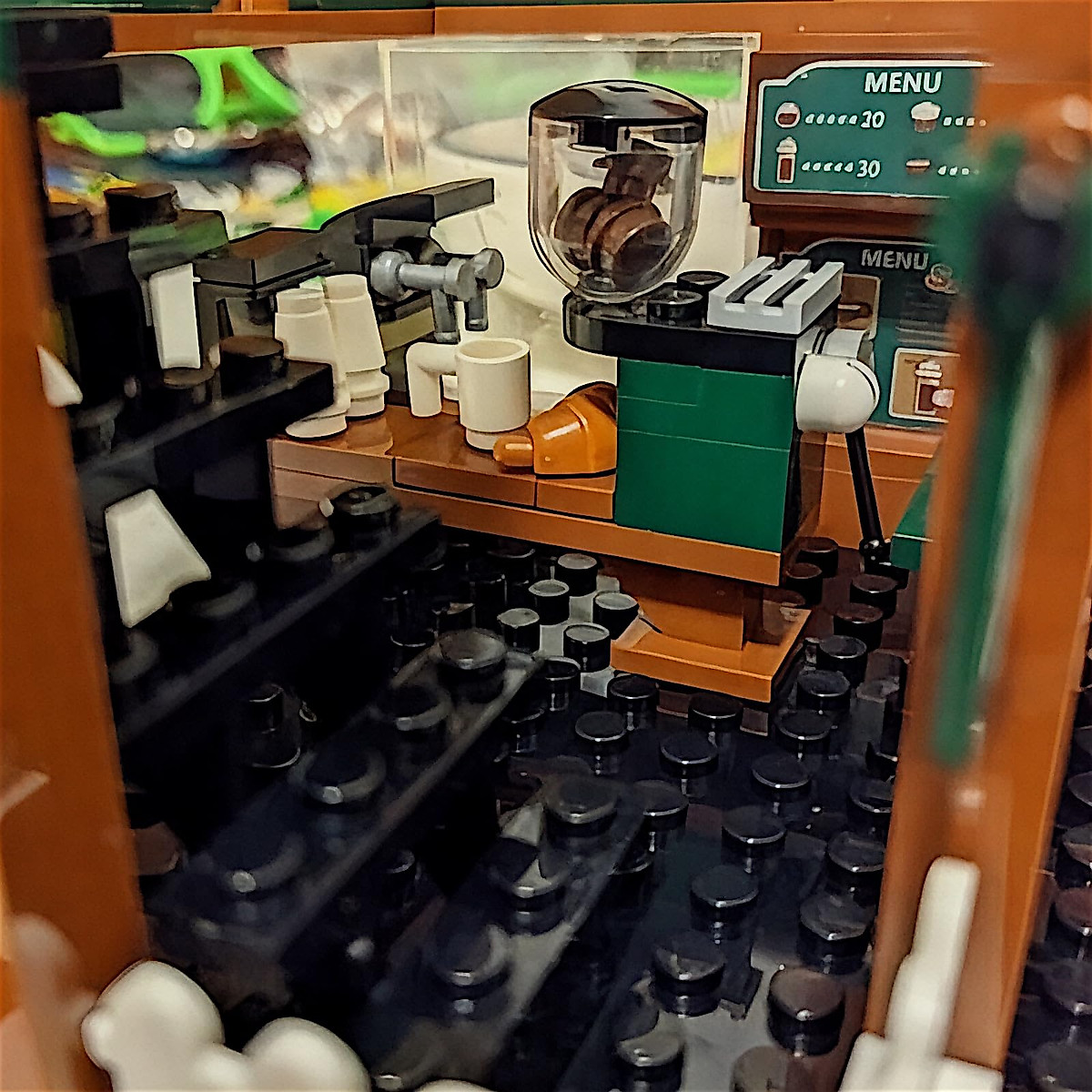 General Jim's Modular City Building Blocks Coffee Shop Set – 283 Pieces | 2-Story Café Playset | Compatible with Major Brick Brands | Coffeemaker, Restaurant Seating, Menu Board & Walk-Up Window