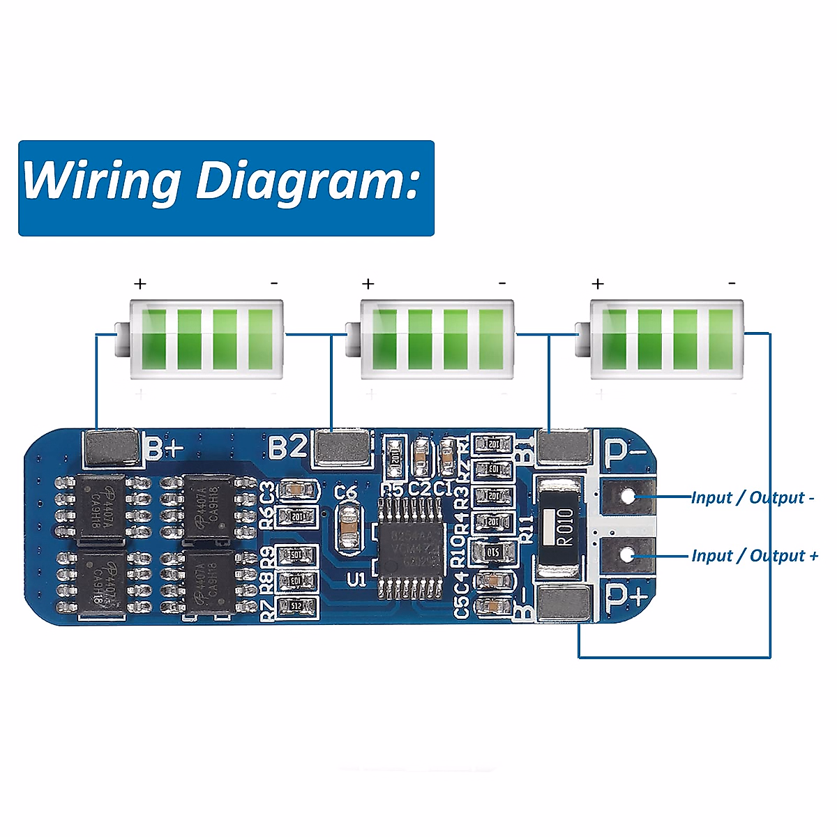 AEDIKO 5pcs 3S 10A BMS 18650 BMS Charger Module Li-ion Lithium Battery Protection Board Li-ion Charger Protection Module Over-Discharge/Over-Current