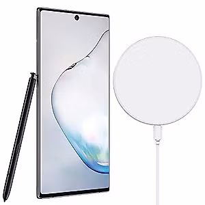 Samsung Galaxy Note 10 (256GB, 8GB) 6.3" AMOLED, IP68 Water Resistant, Snapdragon 855, 4G LTE Fully Unlocked (T-Mobile, Verizon, Global) N970U (w/ P1300 Fast Wireless Charging Pad, Aura Black)